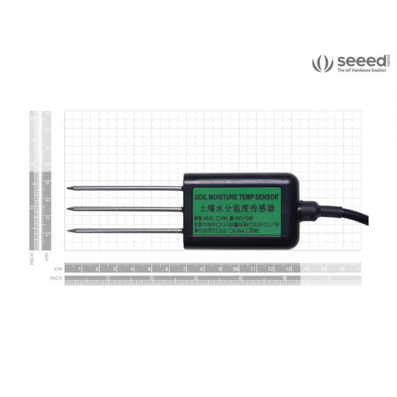 Industrial-grade Soil Moisture & Temperature Sensor MODBUS-RTU RS48...