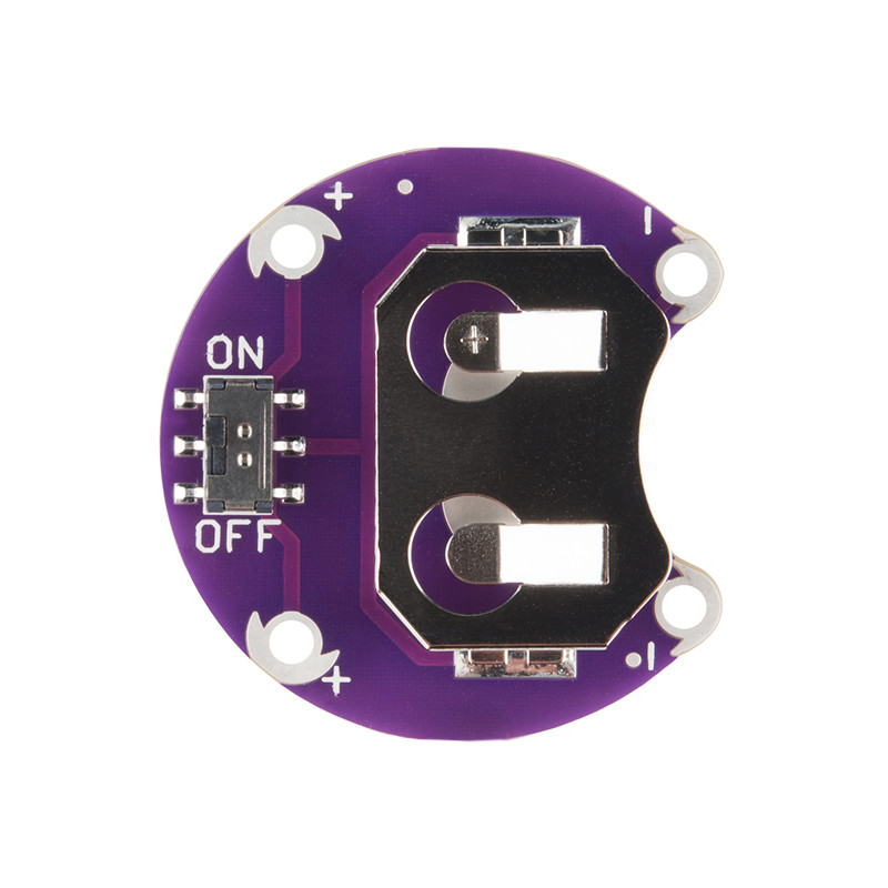 LilyPad Coin Cell Battery Holder - Switched - 20mm