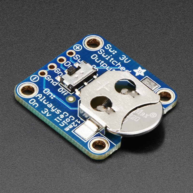 12mm Coin Cell Breakout w/ On-Off Switch
