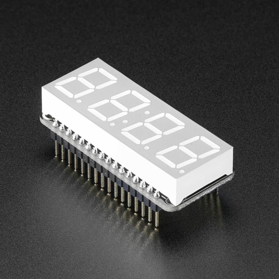 Adafruit 4-Digit 7-Segment LED Matrix Display FeatherWing - Blue