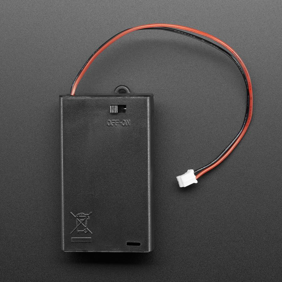 3 x AAA Battery Holder with On/Off Switch, JST, and Belt Clip