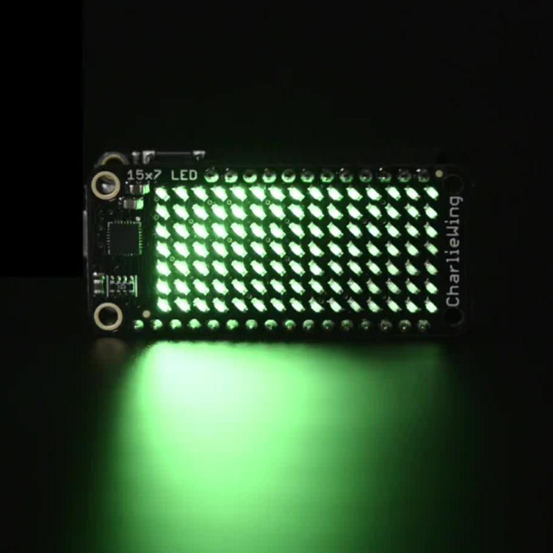 Adafruit 15x7 CharliePlex LED Matrix Display FeatherWing - Blue