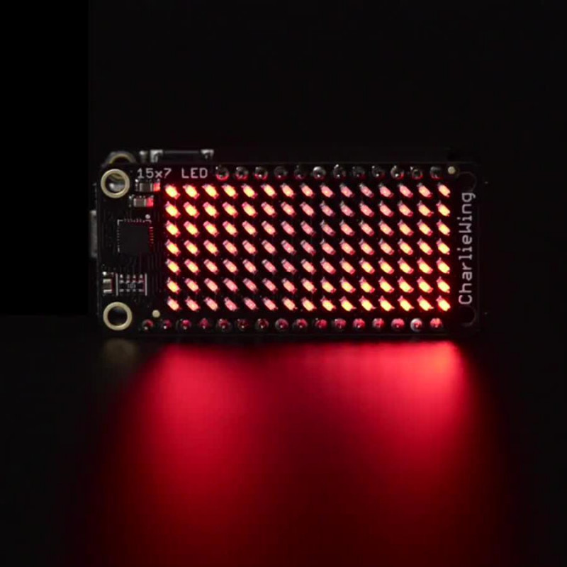 Adafruit 15x7 CharliePlex LED Matrix Display FeatherWing - White