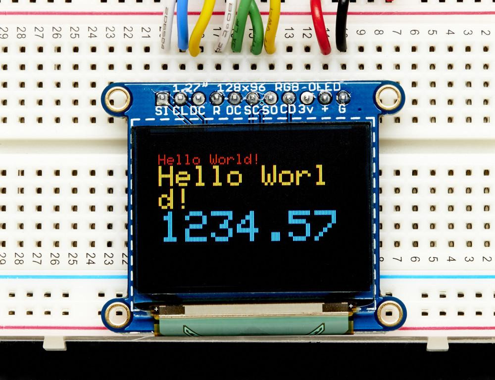 Adafruit Oled Breakout Board 16 Bit Color 1 27 W Microsd Holder