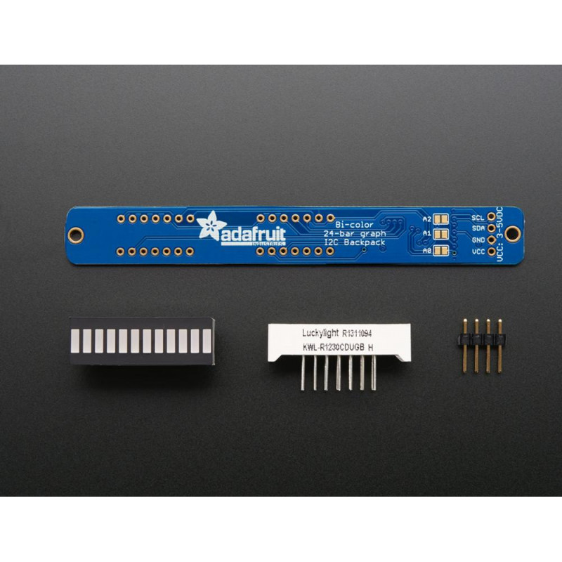 Adafruit Bi-Color (Red/Green) 24-Bar Bargraph w/I2C Backpack Kit