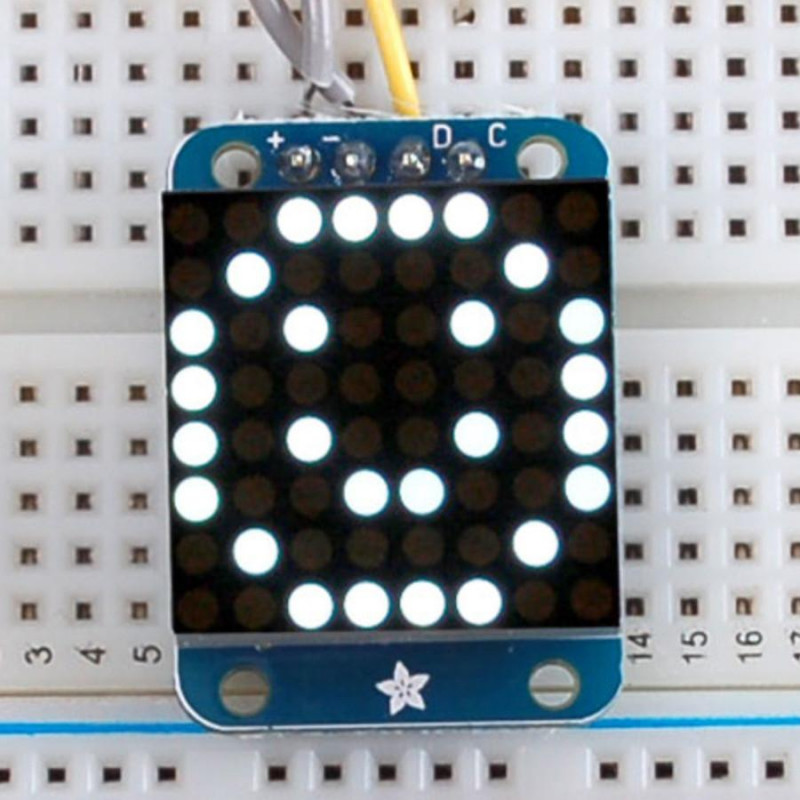 Adafruit Mini 0.7" 8x8 LED Matrix w/I2C Backpack - Red