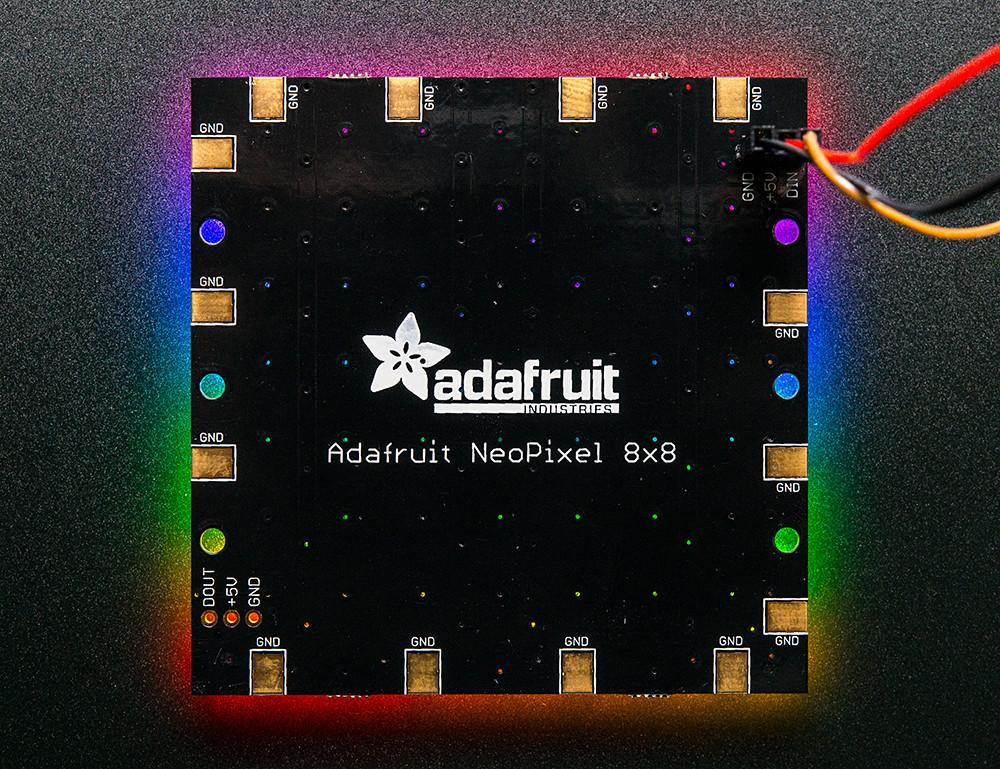 Adafruit NeoPixel NeoMatrix 8x8 - 64 RGB LED Pixel Matrix