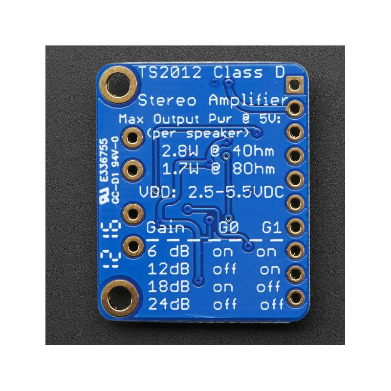 Stereo 2.1W Class D Audio Amplifier - TPA2012