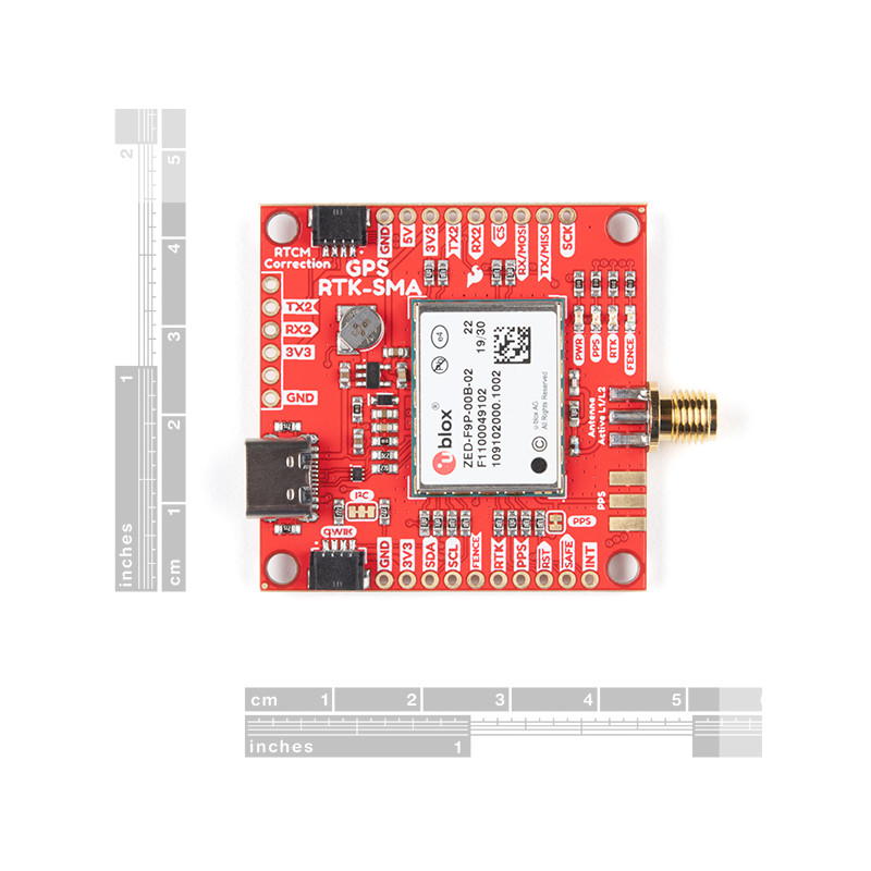 SparkFun GPS-RTK-SMA Breakout - ZED-F9P (Qwiic)