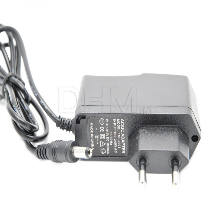 Alimentatore OUTPUT 9V 1A trasformatore AC/DC