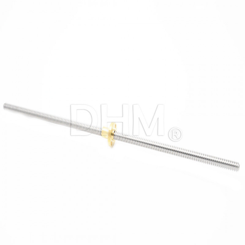 Trapezoidal rolled thread spindles TR8 pitch 2mm - 4 principles 100cm