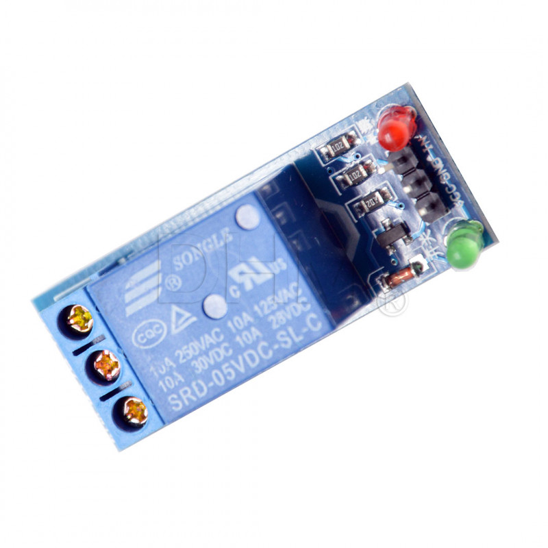 Modulo relè 1 canale 5V DC - 250 V AC modello SRD-05VDC-SL-C relay