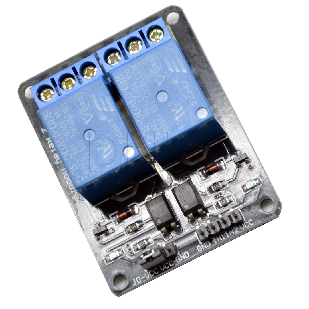 Relay module 2 channels 5V DC - 250 V AC model SRD-05VDC-SL-C