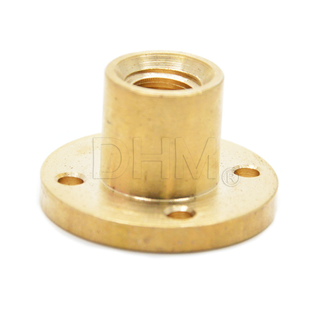 Trapezgewindemutter Flansch 10 mm - pitch 2mm - principle 1