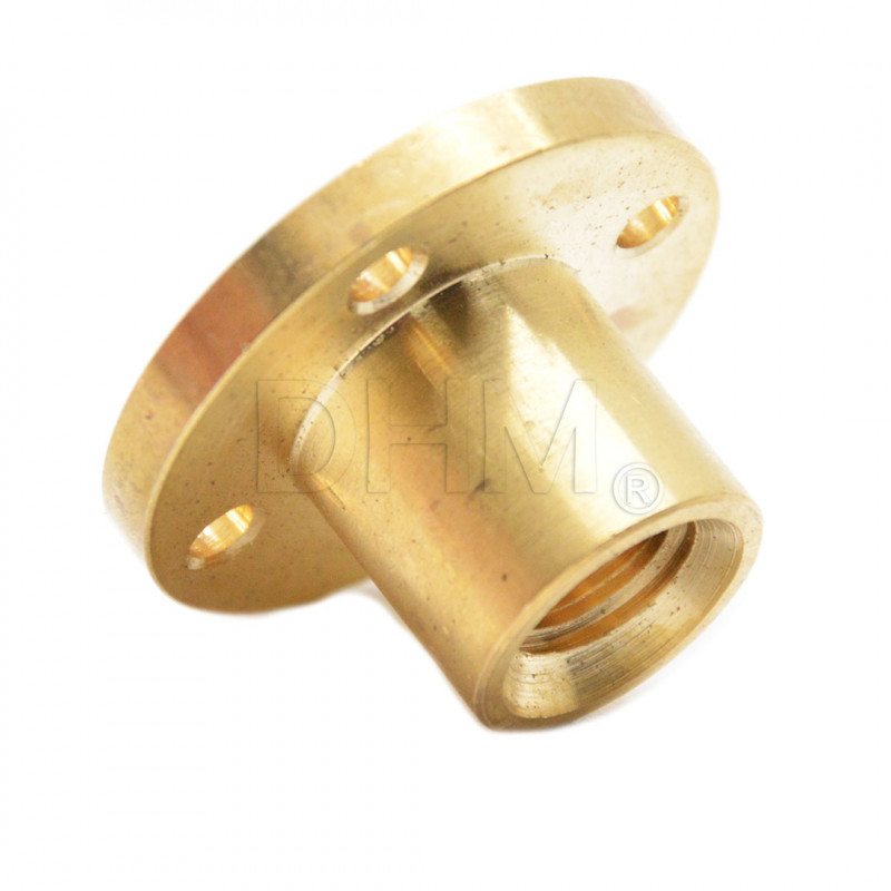 Tuercas roscadas trapezoidales con brida rosca cuadrada 10 mm - pit...