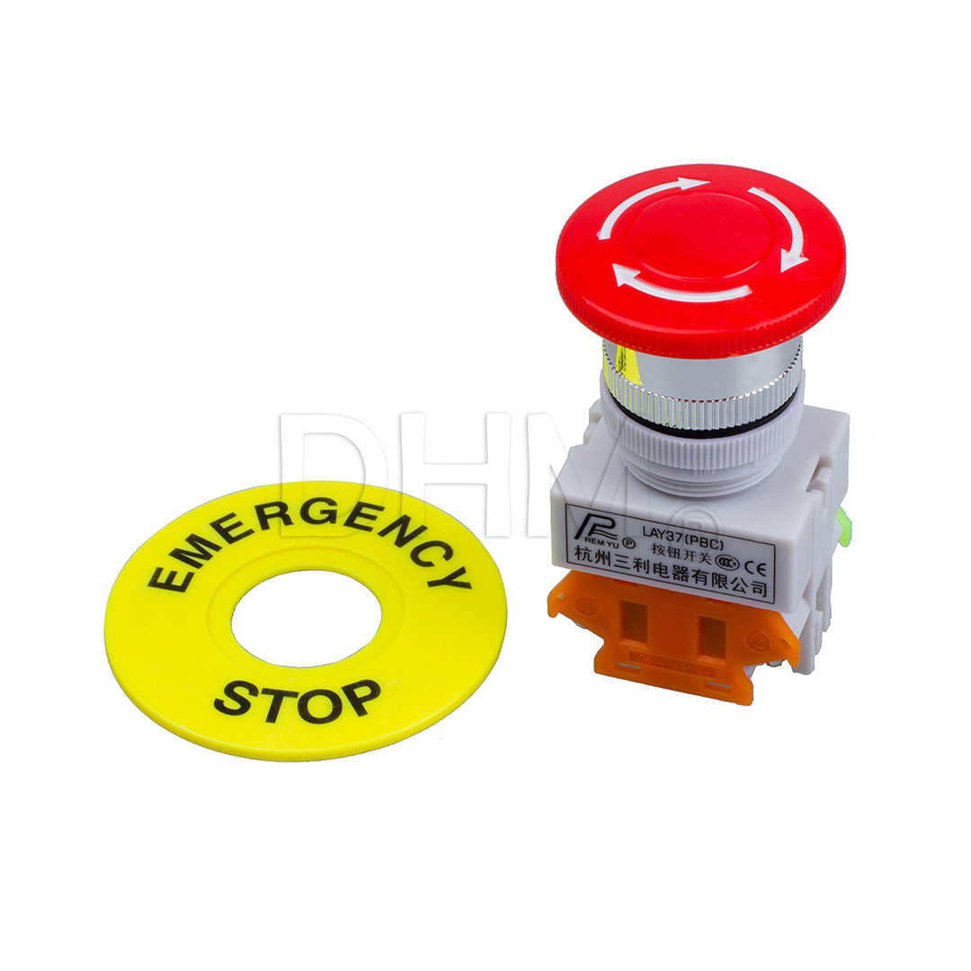 Emergency switch mounting hole Ø22mm emergency STOP button