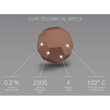 CLAY - Ø 1.75 mm - 750g Clay - TreeD Filaments