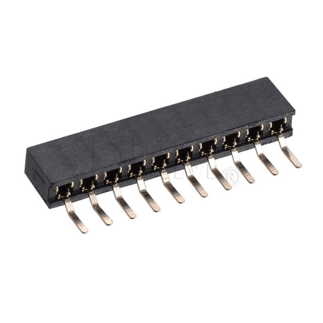 Female strip line connector 10 pin pitch 2 mm