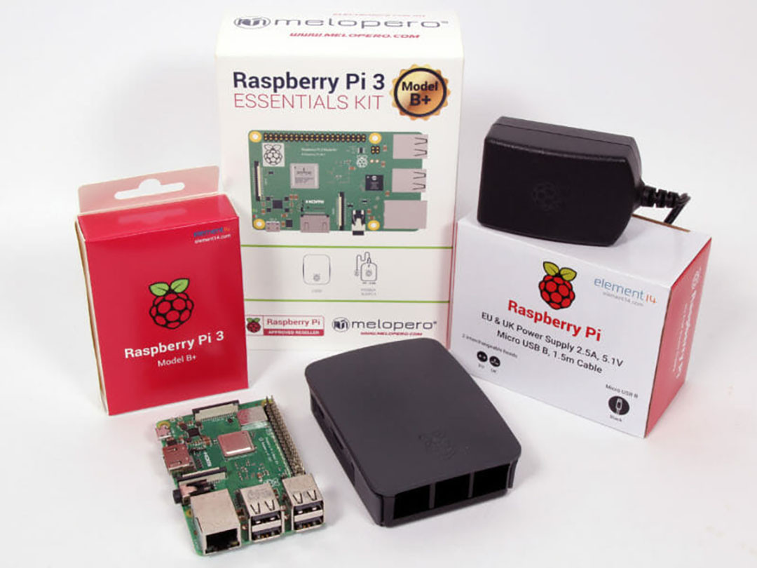 Raspberry Pi 3 Model B + Official Essentials Kit BLACK