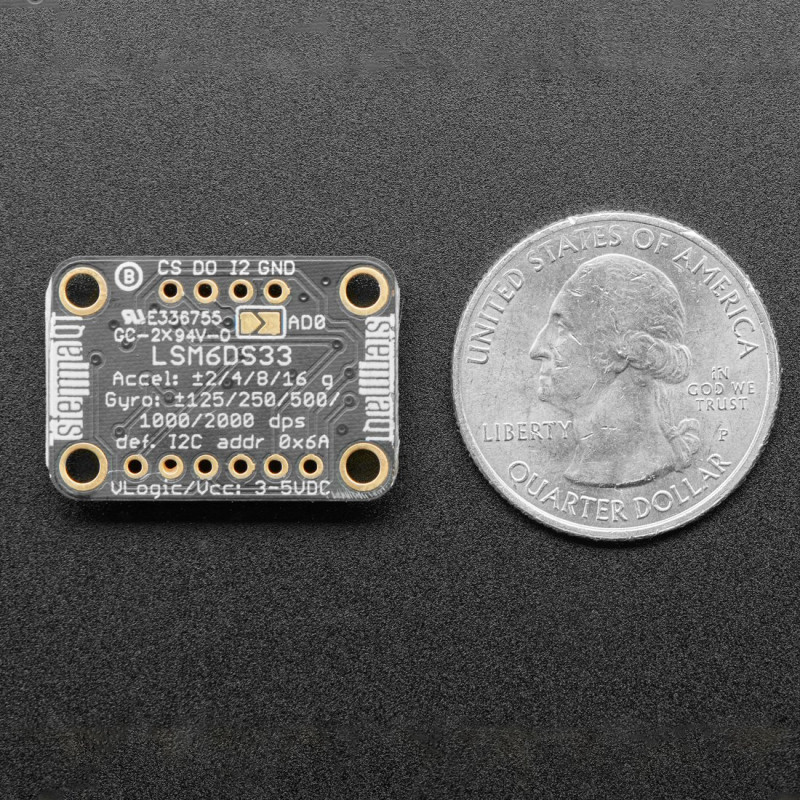 Adafruit LSM6DS33 6-DoF Accel + Gyro IMU - STEMMA QT / Qwiic