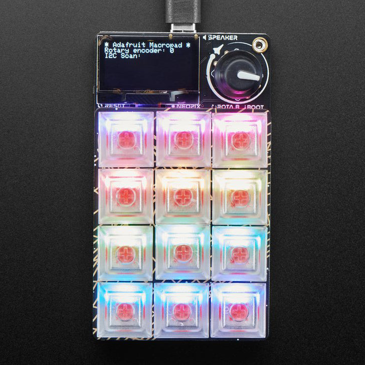 Adafruit MacroPad RP2040 Starter Kit - 3x4 Keys + Encoder + OLED