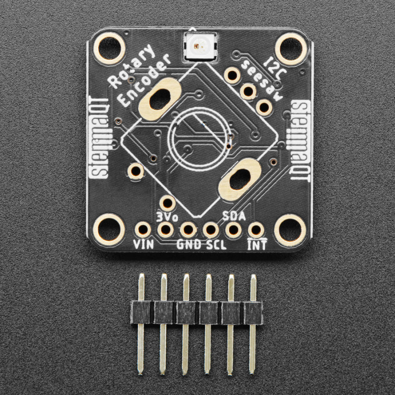 Adafruit I2C QT Rotary Encoder Breakout con NeoPixel - STEMMA QT