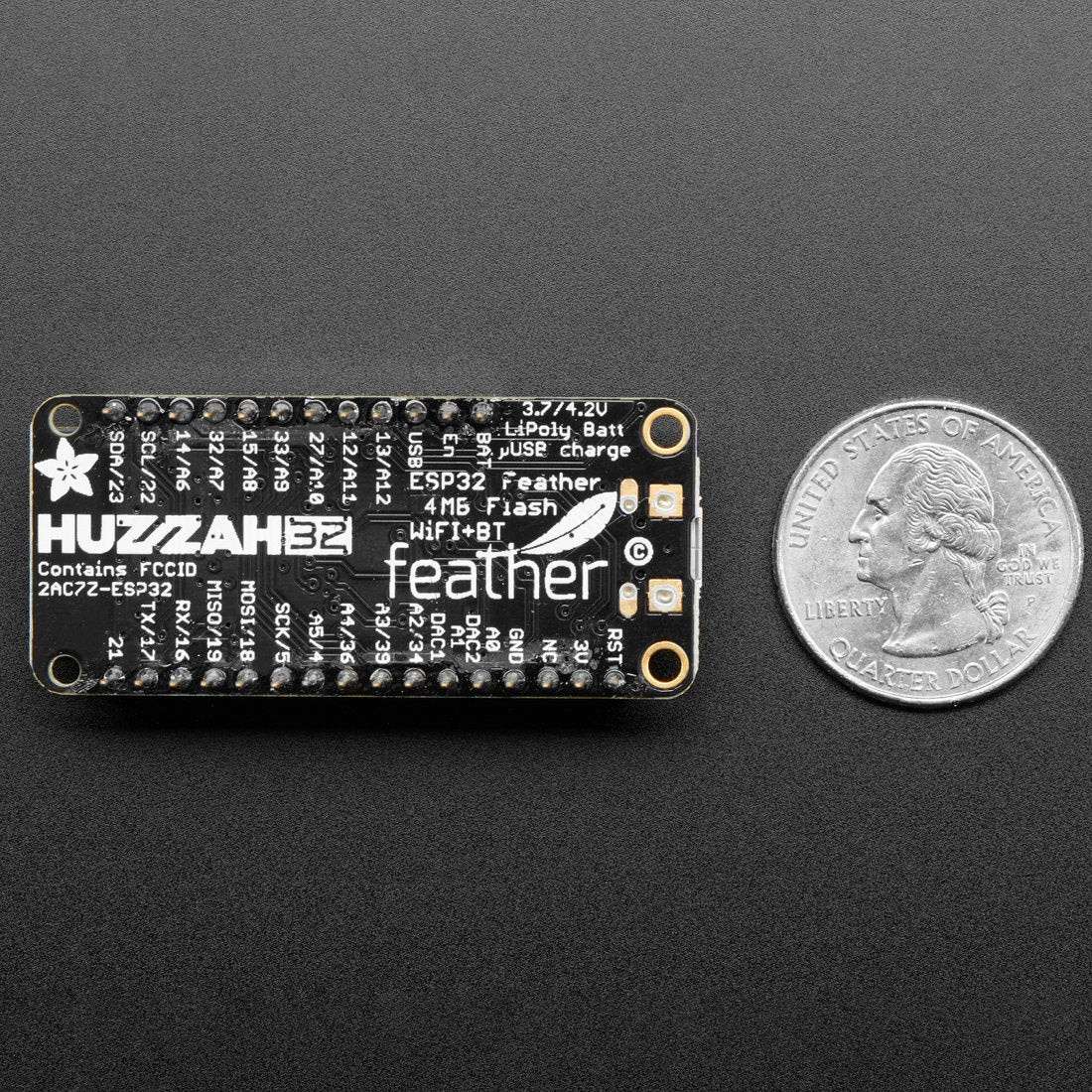 Zusammengebaut Adafruit HUZZAH32 ? ESP32 Feather Board - mit Stacki...