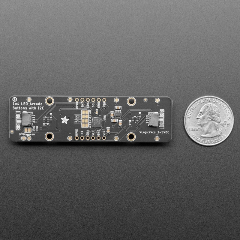 Adafruit LED Arcade Button 1x4 - STEMMA QT I2C Breakout - STEMMA QT...