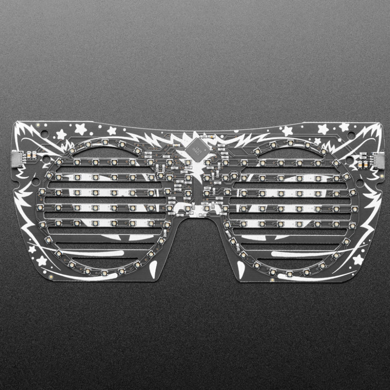 Adafruit LED Glasses Front Panel - 116 RGB LEDs with I2C Driver - S...