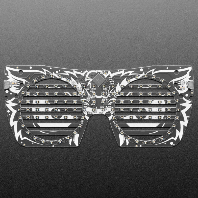 Adafruit LED Glasses Front Panel - 116 RGB LEDs with I2C Driver - S...
