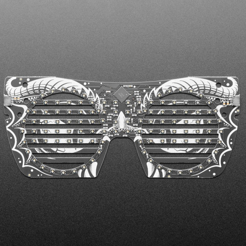 Adafruit LED Glasses Front Panel - 116 RGB LEDs with I2C Driver - S...