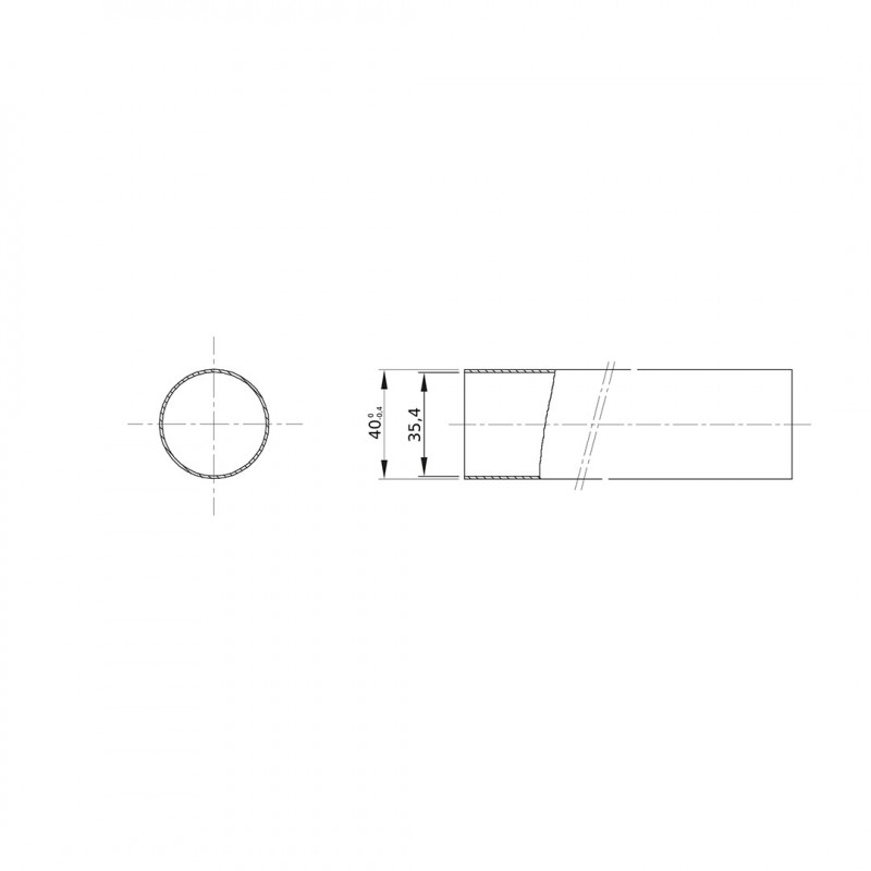 MEDIUM RIGID TUBE Ø 40 GRAY - BY THE METER
