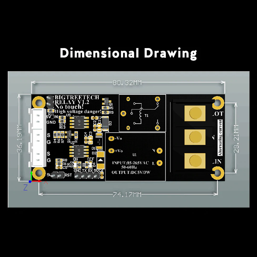 Relay V1.2 BIGTREETECH - automatic shutdown module for 3D printers