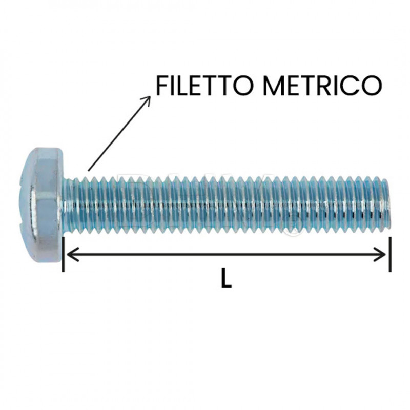Galvanized 5x50 cross recessed round head screw - Pack of 200 pieces