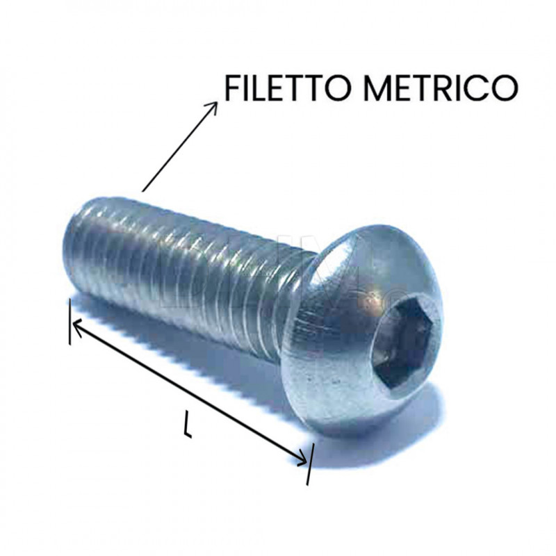 Galvanized 5x12 Allen recessed round head screw - Pack of 500 pieces