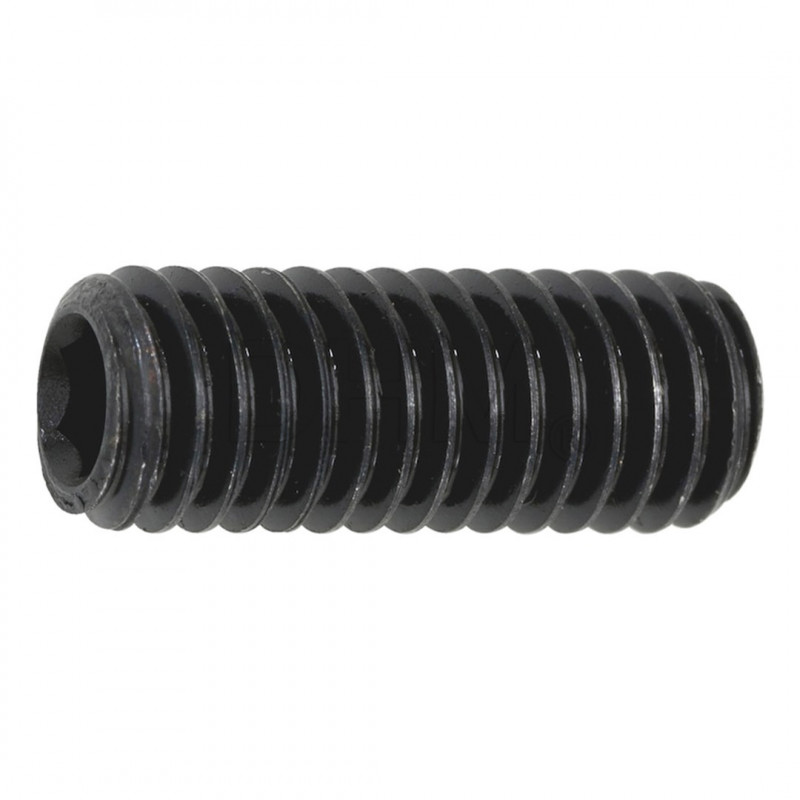 Grain with hexagon socket M2.5x8 flat tip - steel headless screw