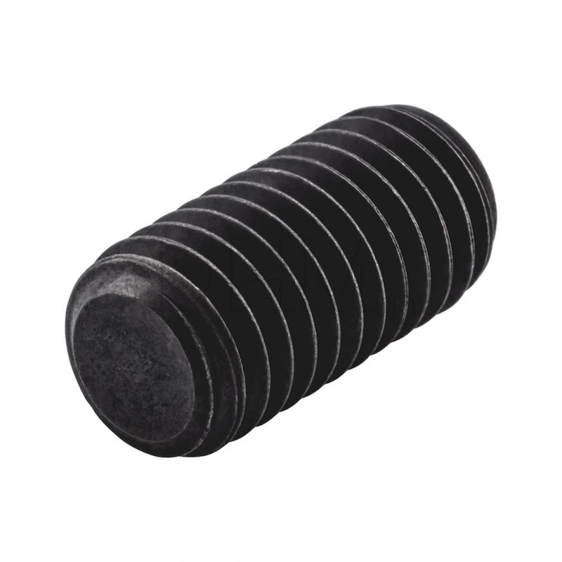 Hexagon socket grain M4x12 flat tip - steel headless screw