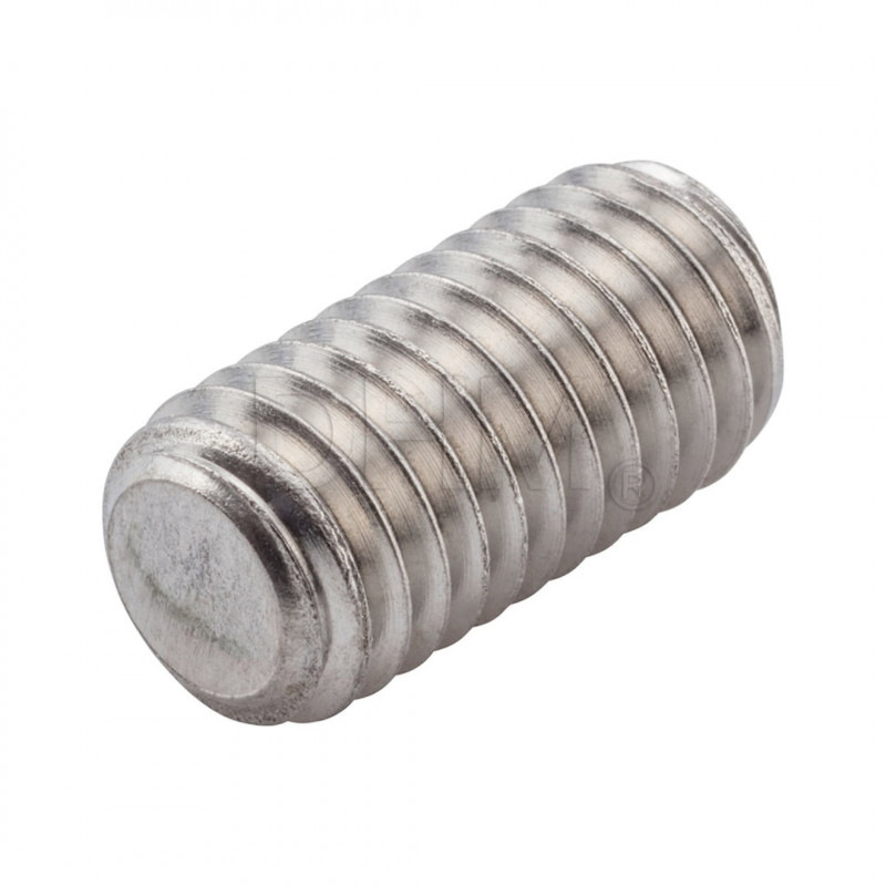 Grano con esagono incassato M4x3 punta piatta - vite senza testa ac...