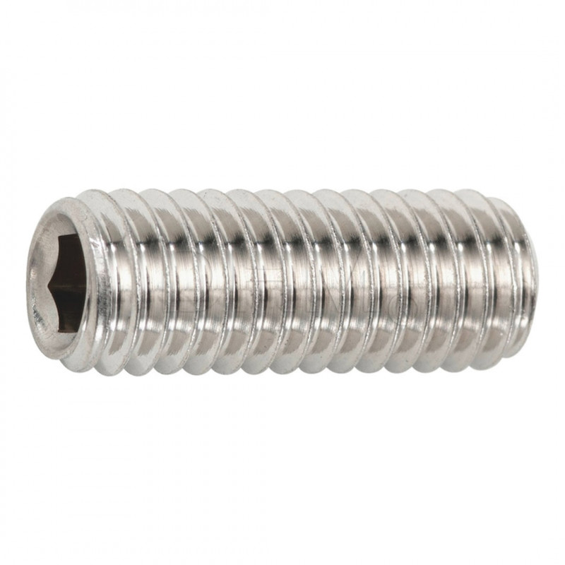 Hexagon socket grain M4x20 flat tip - headless screw stainless stee...