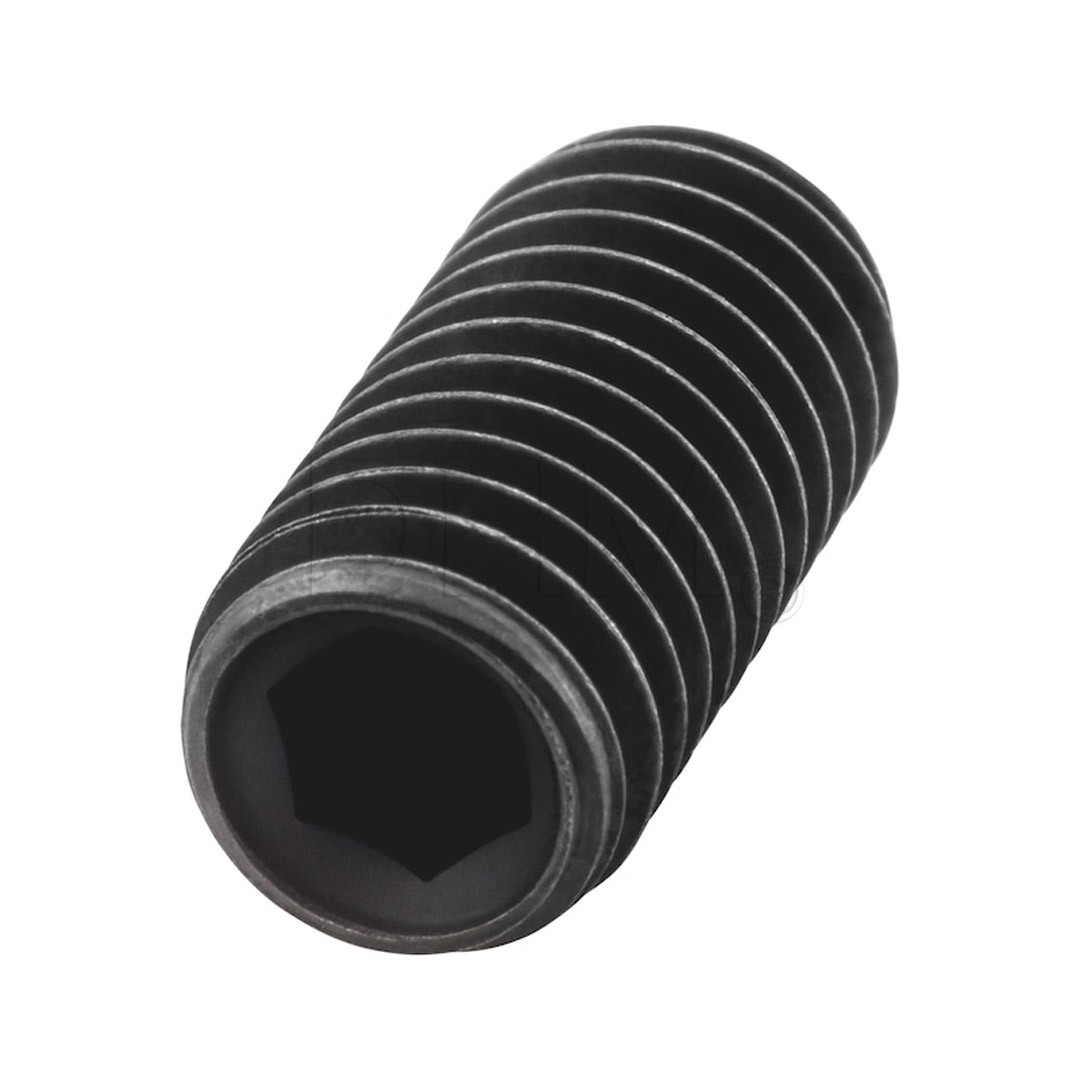 Grain with hexagon socket M12x10 conical tip - steel headless screw