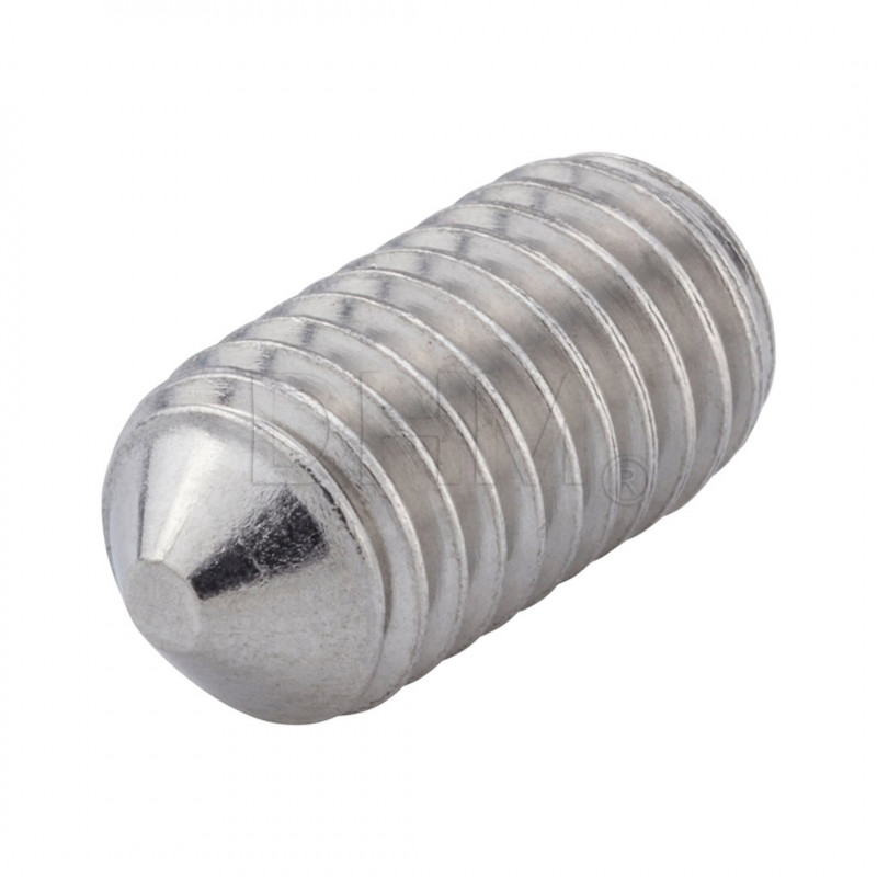 Grain with hexagon socket M6x12 conical tip - headless screw stainl...