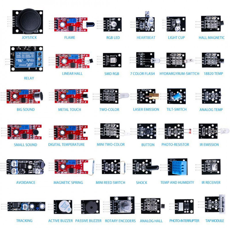 ARDUINO KIT compatible 37 en 1 módulos de sensores Arduino UNO Mega...