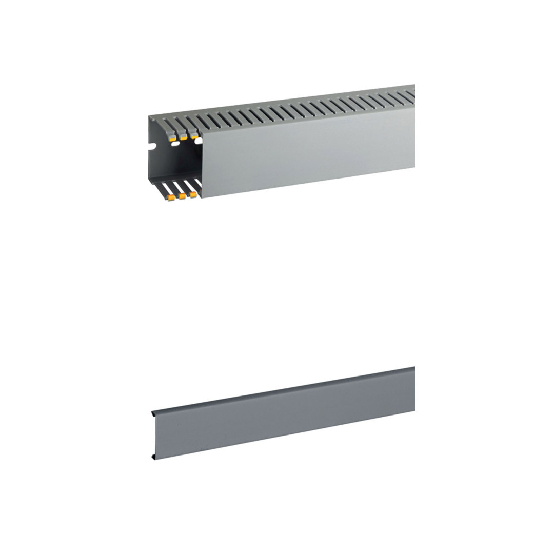 Cable duct for cable wiring 60x60 mm - slot 4 mm - gray color - by ...