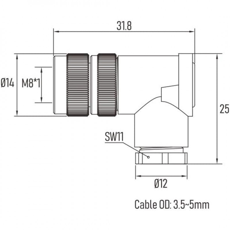 M23CL motor connector kit Duet3D - 3 PIN and 4 PIN female connector...