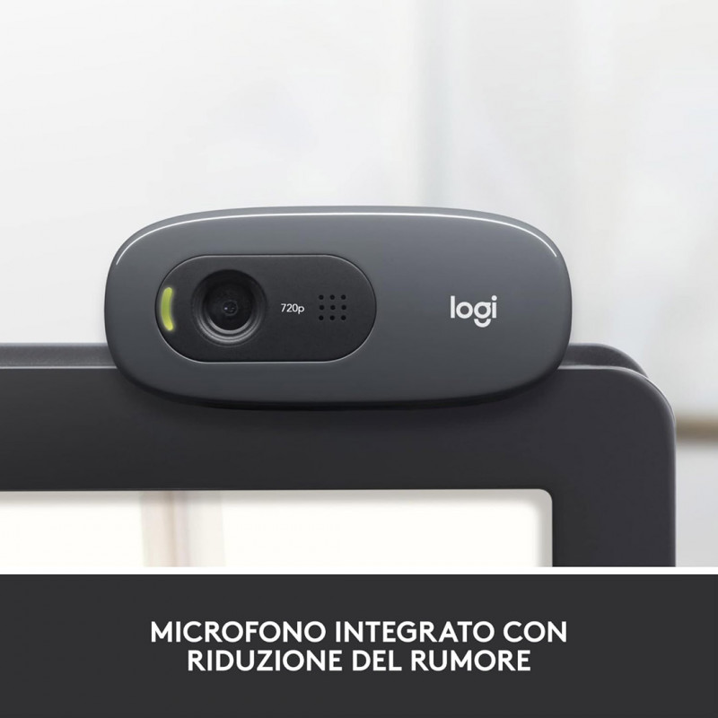 Logitech C270 HD Webcam - 720p/30fps Video Calling HD Widescreen