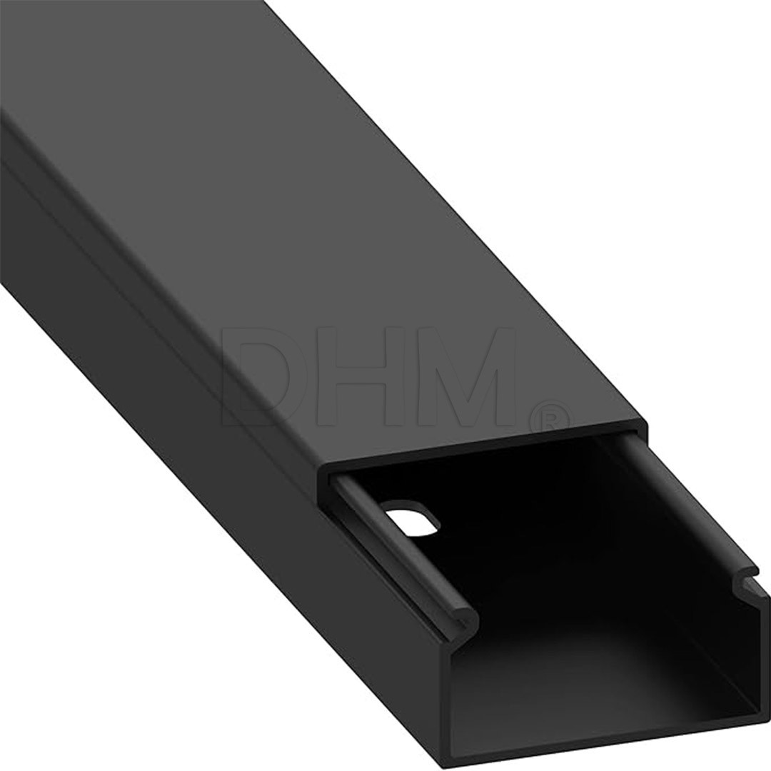 Cable duct for cable wiring 15x30 mm - black in color