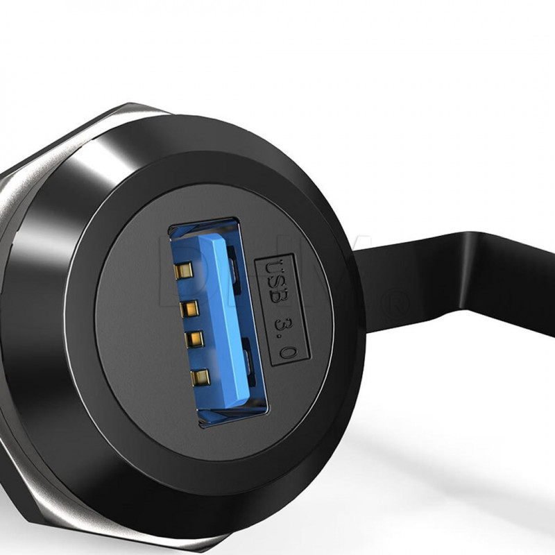 USB 3.0 panel socket - 22mm female-to-female adapter