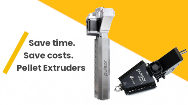 Dyze Pulsar™ and Pulsar™ Atom: Pellet Extruders for Large-Scale 3D Printing
